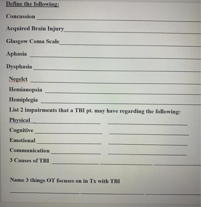 Solved Define the following: INCOMPLETE SCI COMPLETE SCI | Chegg.com