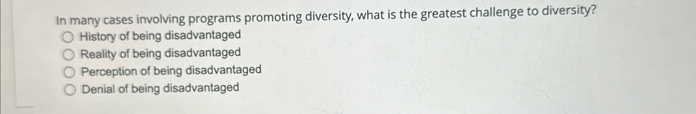 Solved In many cases involving programs promoting diversity, | Chegg.com