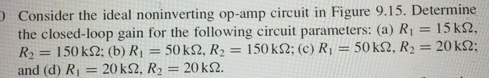 Solved Consider the ideal noninverting op-amp circuit in | Chegg.com