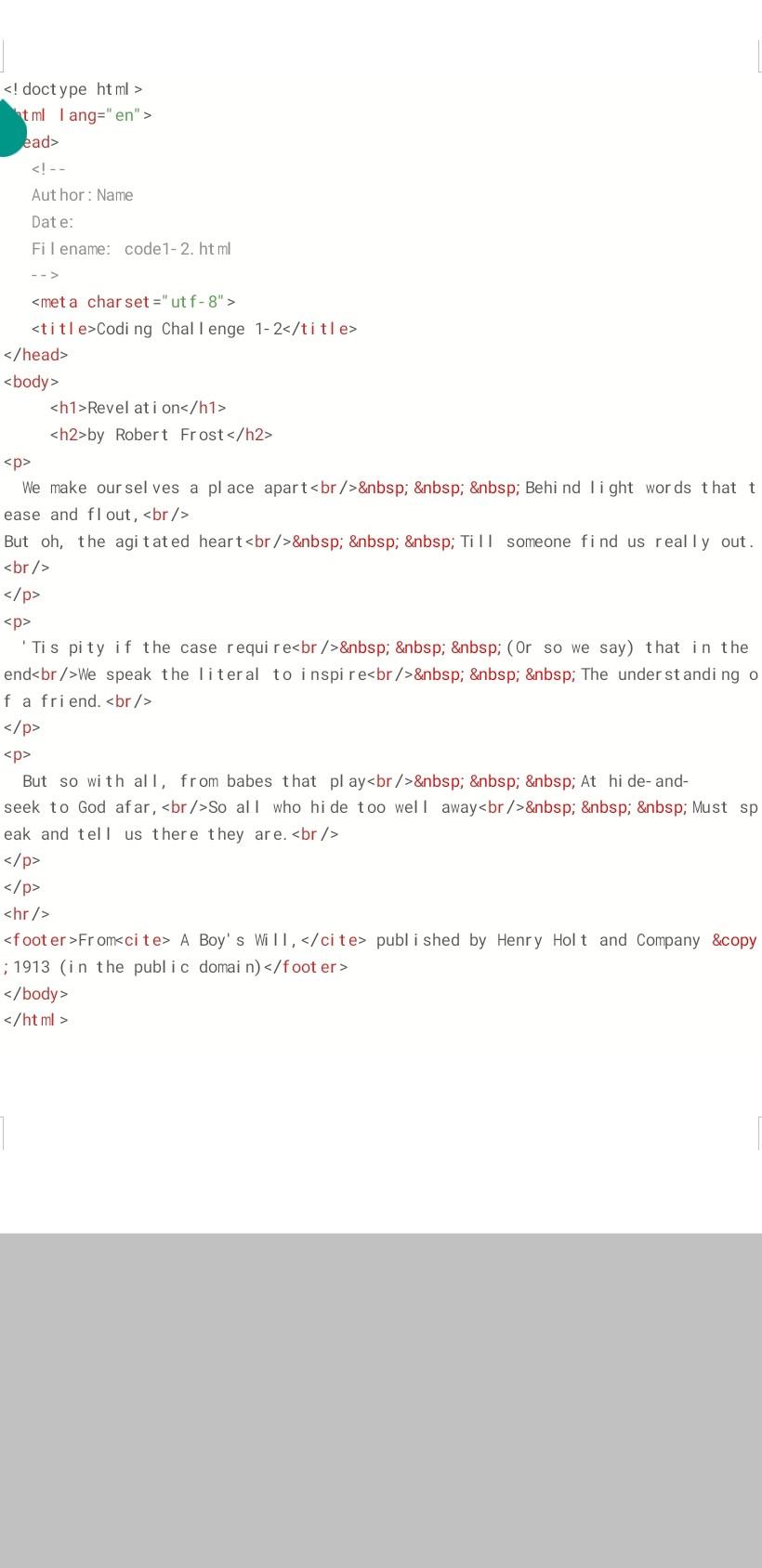 Solved 1. how do you mark each stanza of the poem as a | Chegg.com