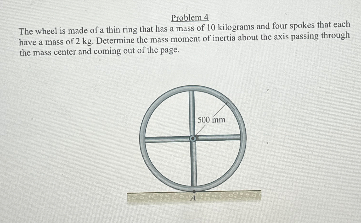 Solved Problem 4The wheel is made of a thin ring that has a | Chegg.com