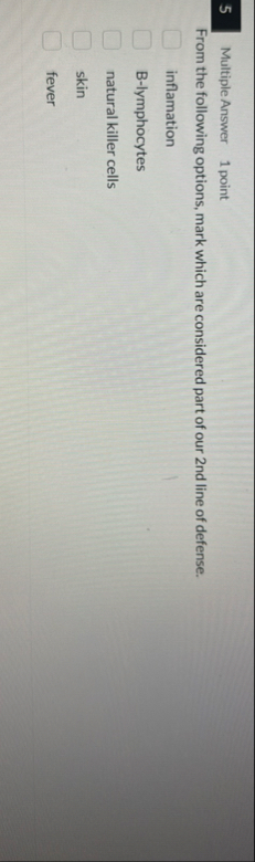 Solved 5Multiple Answer 1 ﻿pointFrom the following options, | Chegg.com