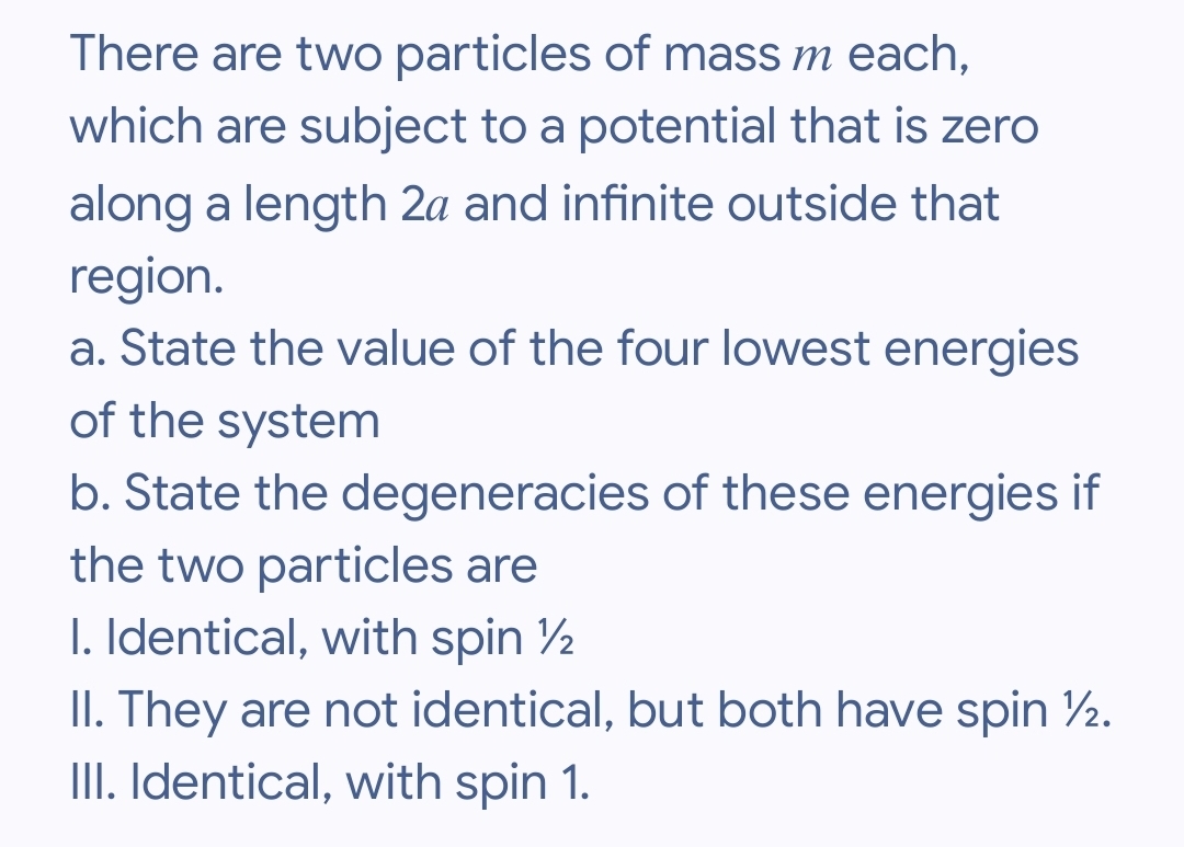 Solved by an EXPERT There are two particles of mass m ﻿each, which are | Chegg.com