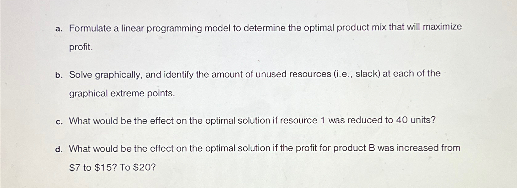 Solved A ﻿formulate A Linear Programming Model To Determine