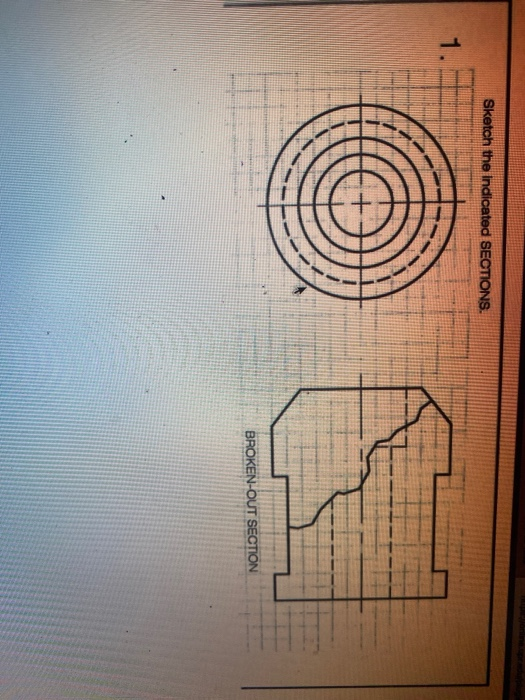 Solved O HALF SECTION Ho 0 HAUR SECTION RIGHT SIDE Sketch | Chegg.com