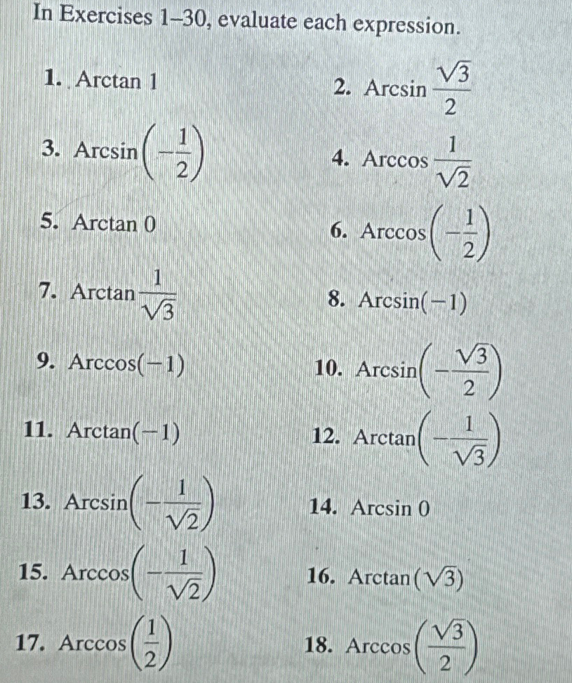 Solved In Exercises 1-30, ﻿evaluate each | Chegg.com