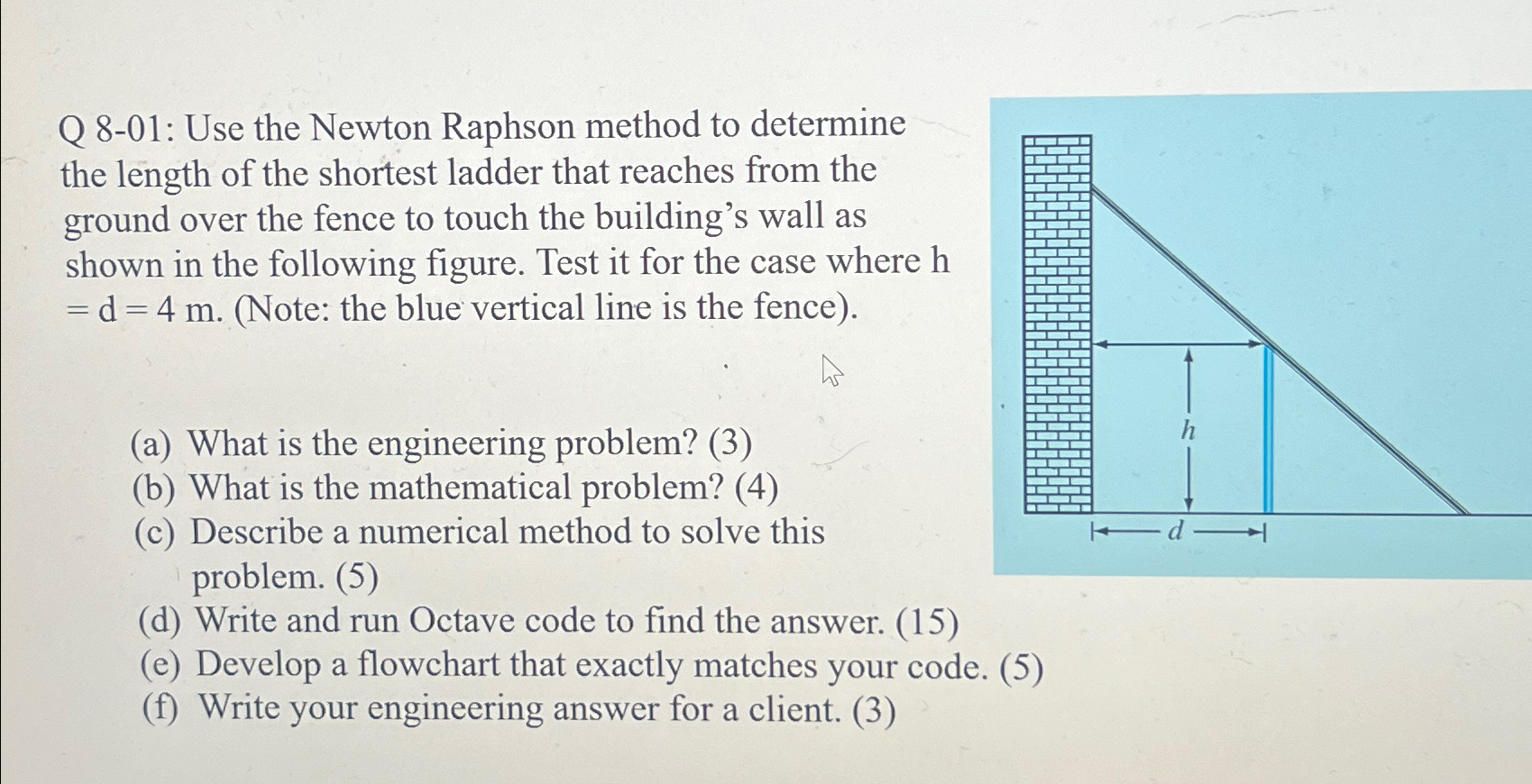 Solved Q 8-01: Use the Newton Raphson method to determine | Chegg.com