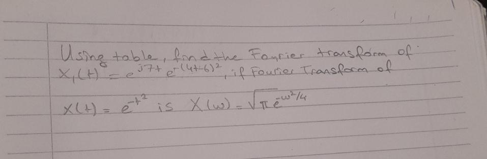 Solved Using table, find the Fourier transform of | Chegg.com