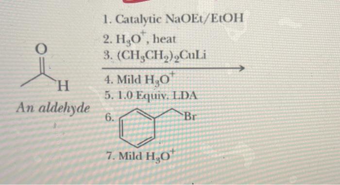 Solved 1. Catalytic NaOEt/EtOH 2. H3O+, heat 3. | Chegg.com