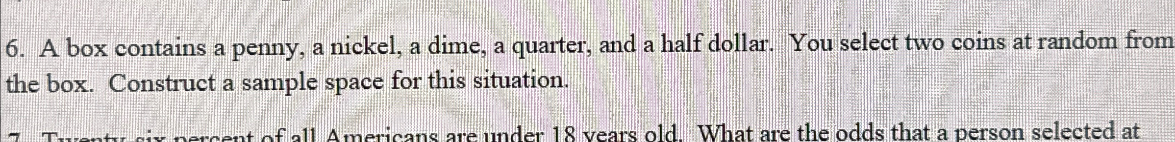A box contains a penny, a nickel, a dime, a quarter, | Chegg.com