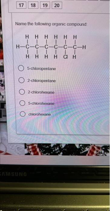 Solved Name the following organic compound: 5-chloropentane | Chegg.com