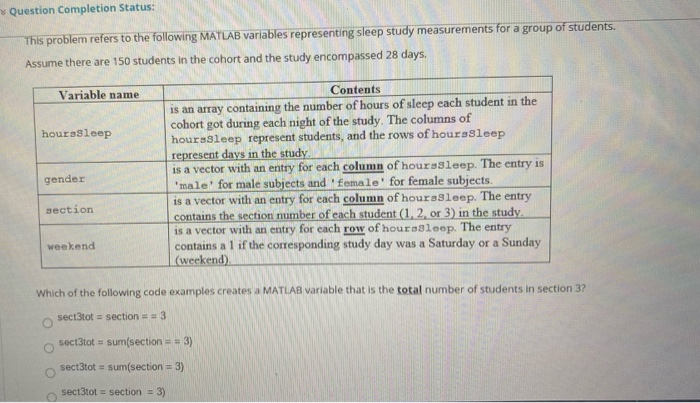 Solved Question Completion Status: This problem refers to | Chegg.com