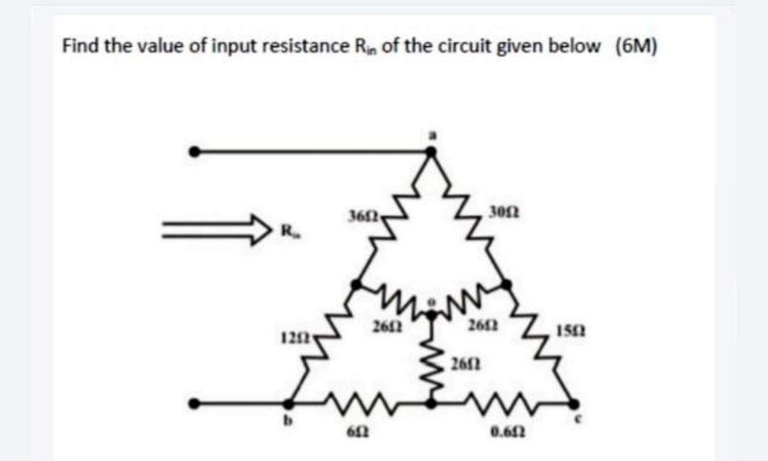 Solved Find the value of input resistance Rin of the circuit | Chegg.com