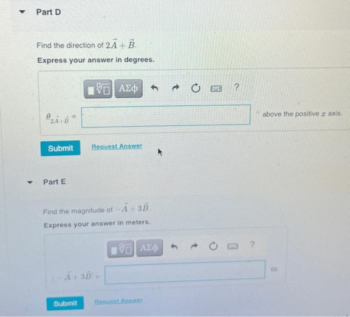 Solved Vector A has a magnitude of 21.0 m and makes. an | Chegg.com