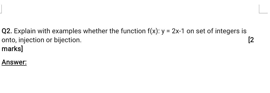 Solved Q2. Explain with examples whether the function | Chegg.com