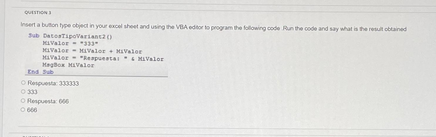 Solved Question 3insert A Button Type Object In Your Excel 6761