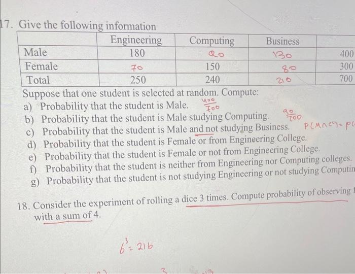 Solved 7. Give the following information Suppose that one | Chegg.com