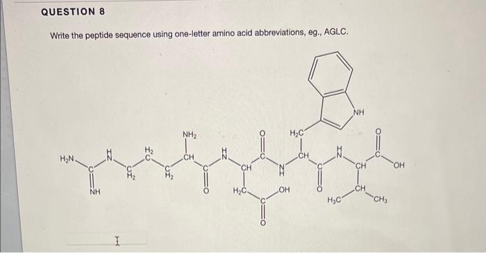 Solved Write the peptide sequence using one-letter amino | Chegg.com Solved Write the peptide sequence using one-letter amino | Chegg.com