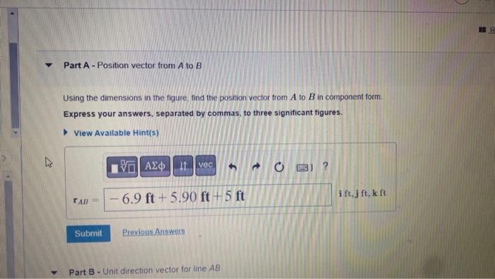 Solved Learning Goal: To find a position vector between two | Chegg.com