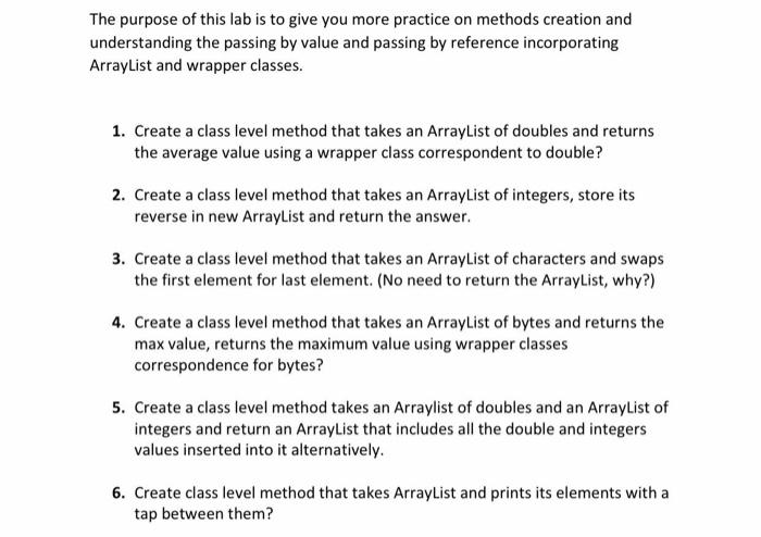 Solved The purpose of this lab is to give you more practice | Chegg.com