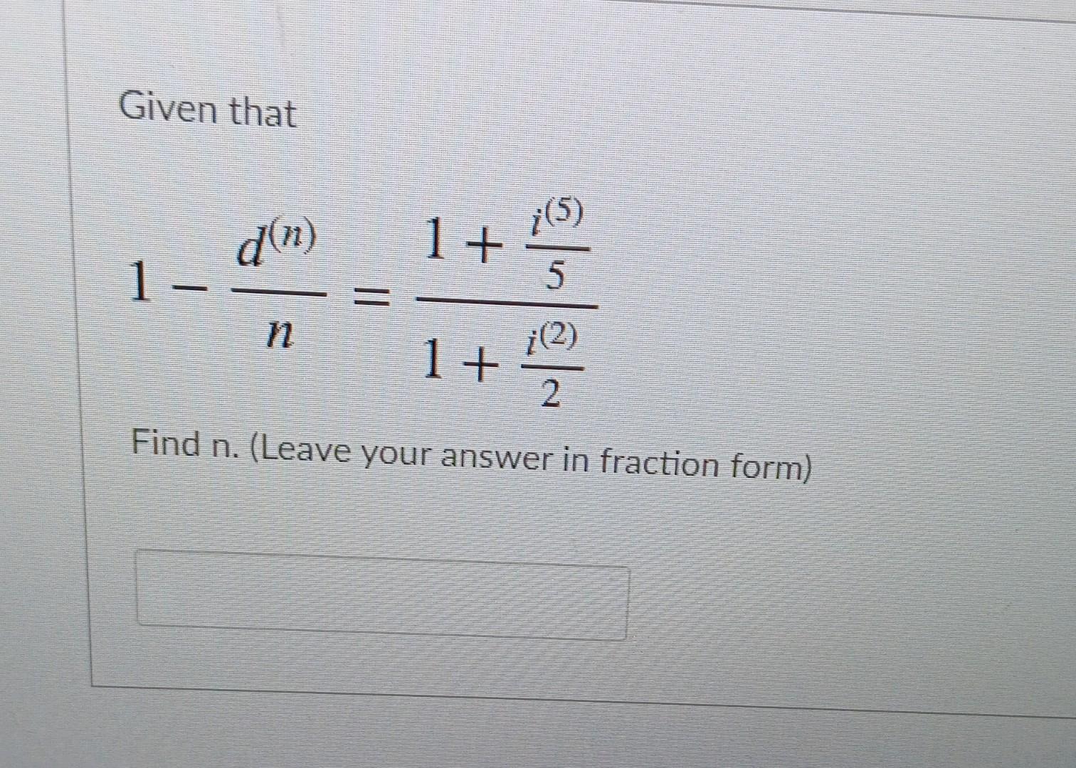 Solved Given that 1−nd(n)=1+2i(2)1+5i(5) Find n. (Leave your | Chegg.com