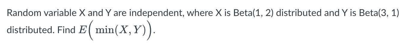 Random variable x ﻿and Y ﻿are independent, where x | Chegg.com