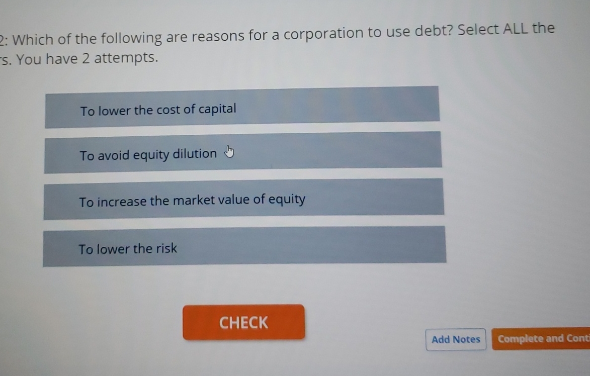 Solved 2: Which of the following are reasons for a | Chegg.com