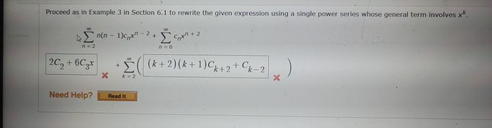 Solved Proceed as in Example 3 in Section 6:1 to rewrite the | Chegg.com