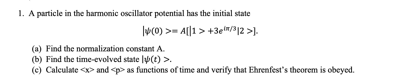 Solved Help with Step by Step Calculations!!A particle in | Chegg.com