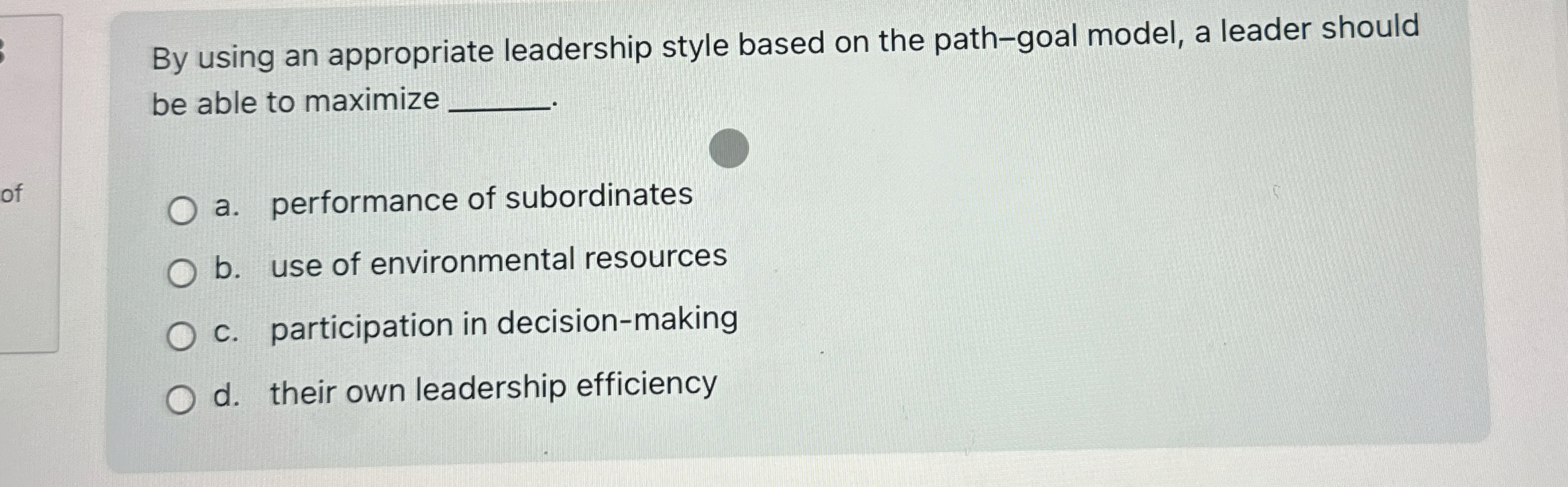 Solved By using an appropriate leadership style based on the | Chegg.com