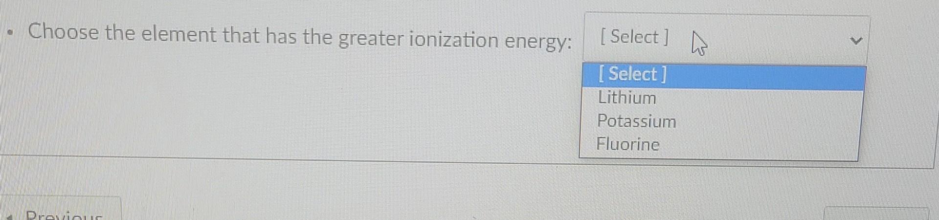 Solved Choose the correct element from each drop down list. | Chegg.com