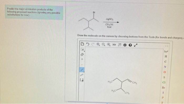 Solved Predict the major elimination products of the | Chegg.com