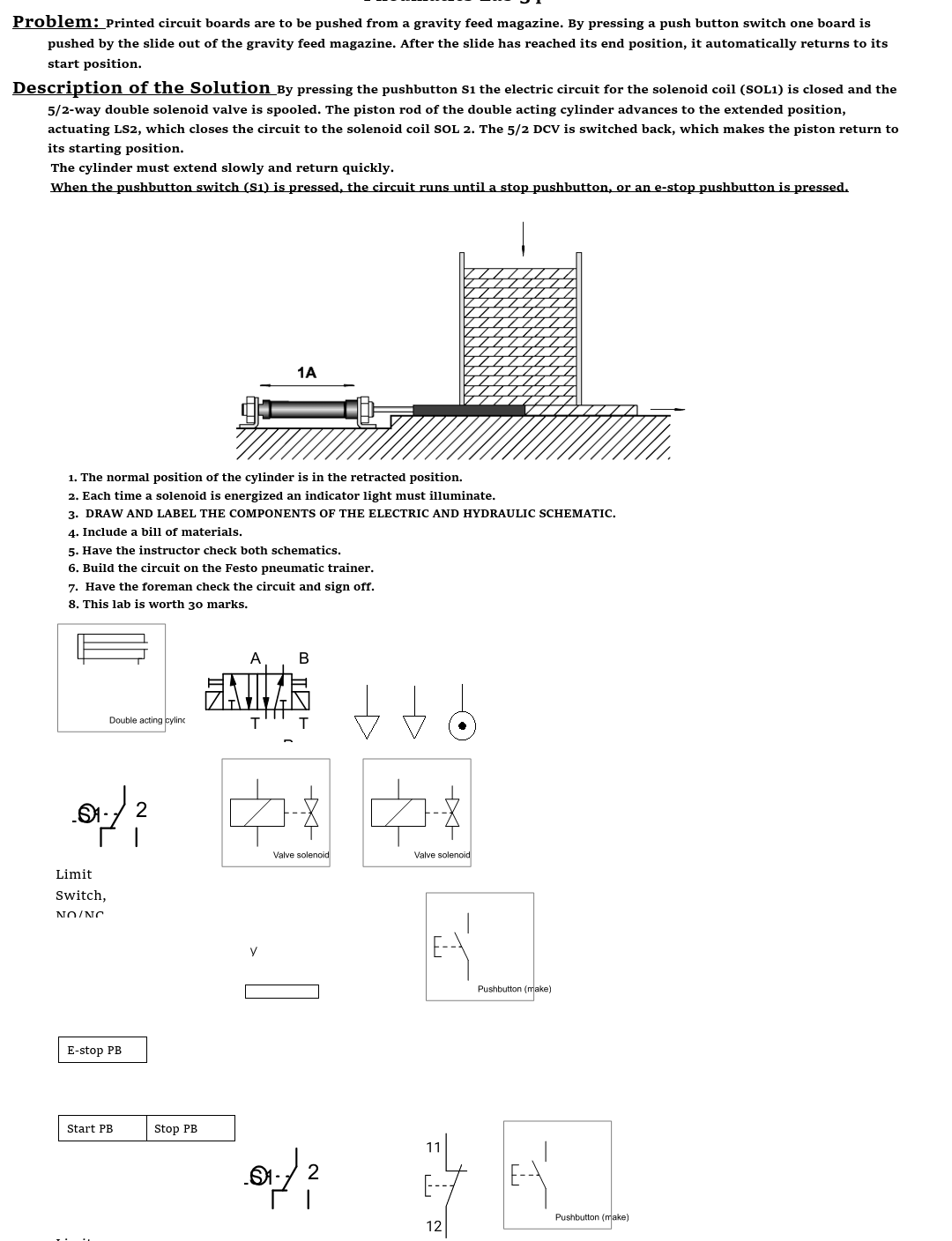 Solved Problem: Printed circuit boards are to be pushed from | Chegg.com