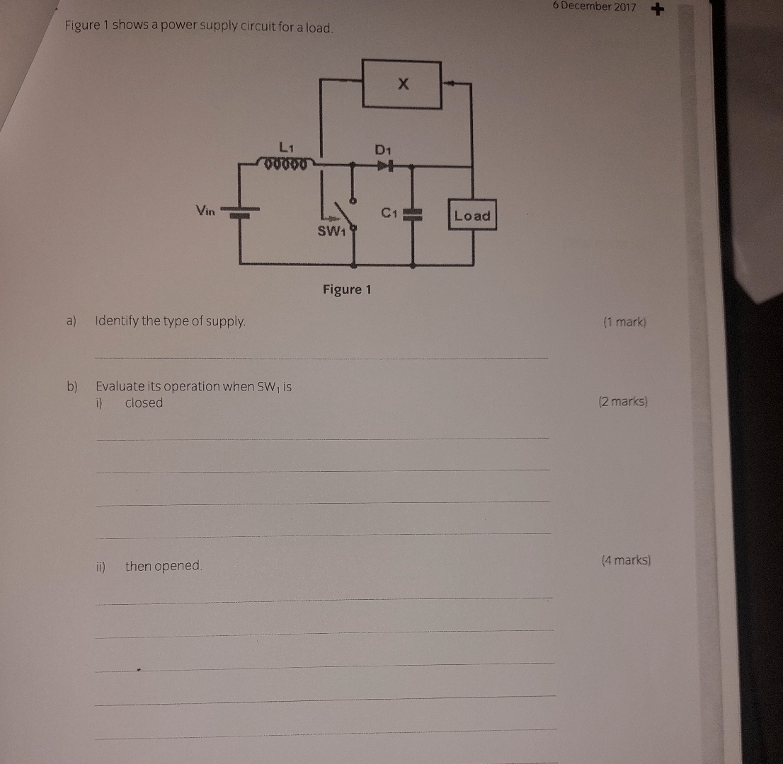 Solved Figure 1 ﻿shows a power supply circuit for a load.a) | Chegg.com