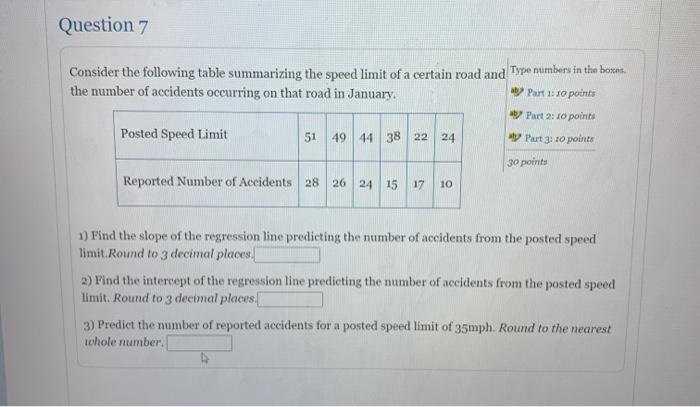 Solved Question 7 Consider the following table summarizing | Chegg.com