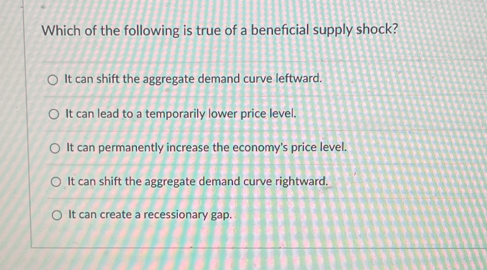 Solved Which of the following is true of a beneficial supply | Chegg.com