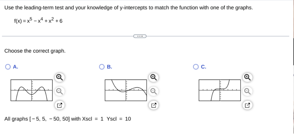 Solved Use the leading-term test and your knowledge of | Chegg.com