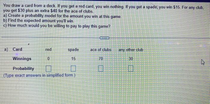 Solved You draw a card from a deck. If you get a red card, | Chegg.com