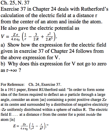 Solved Exercise 37 in Chapter 24 deals with Rutherford's | Chegg.com