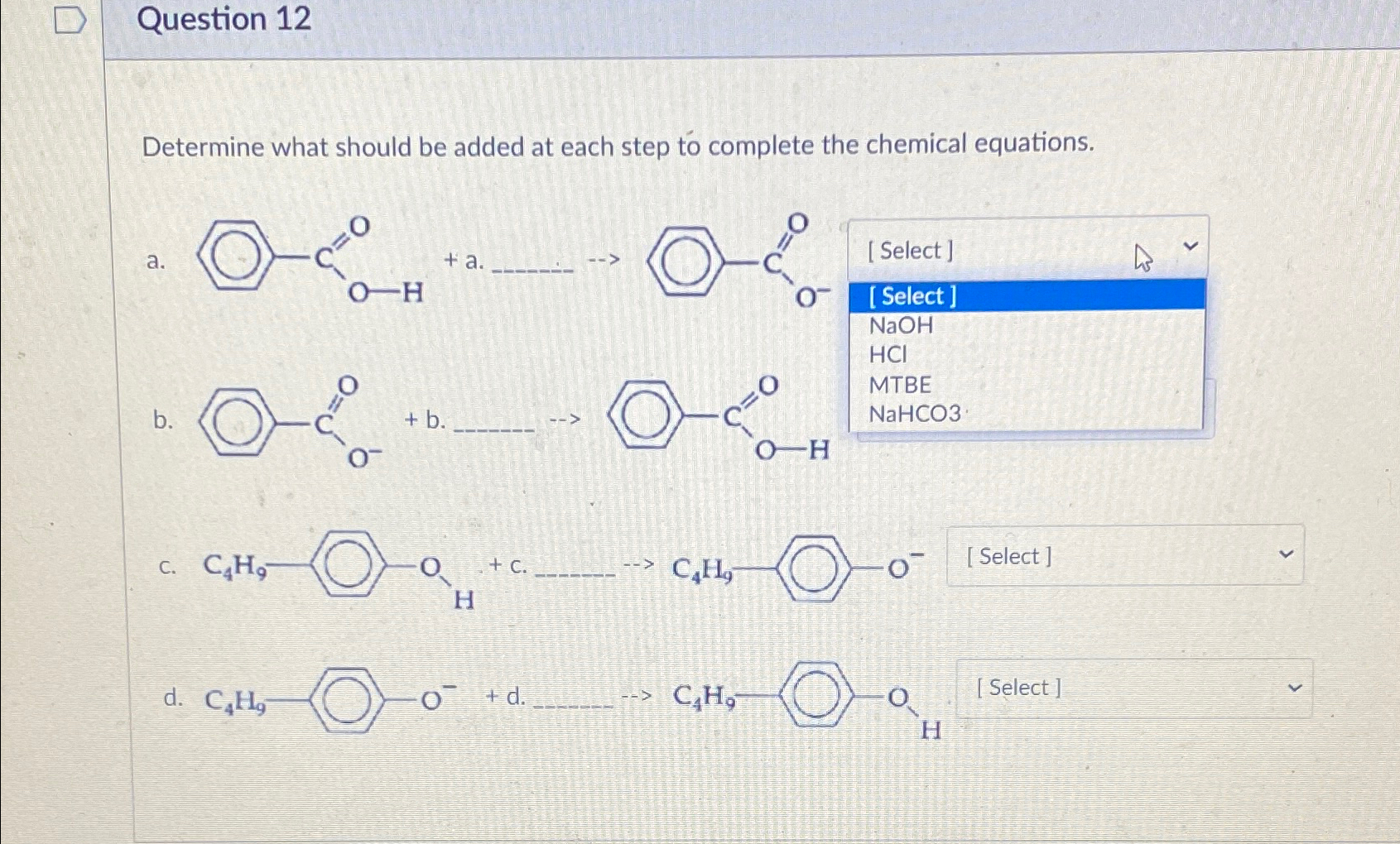 Solved Question 12Determine what should be added at each | Chegg.com
