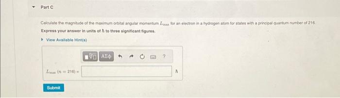 Solved Calculate The Magnitude Of The Maximum Orbital