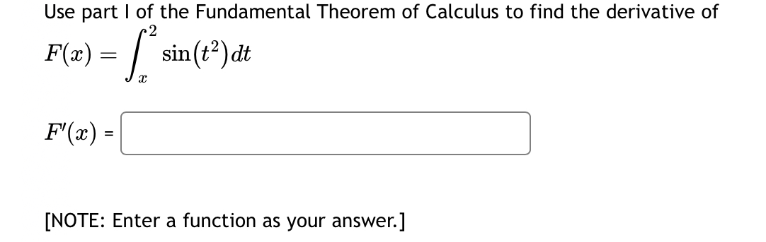 Solved Use part I of the Fundamental Theorem of Calculus to | Chegg.com