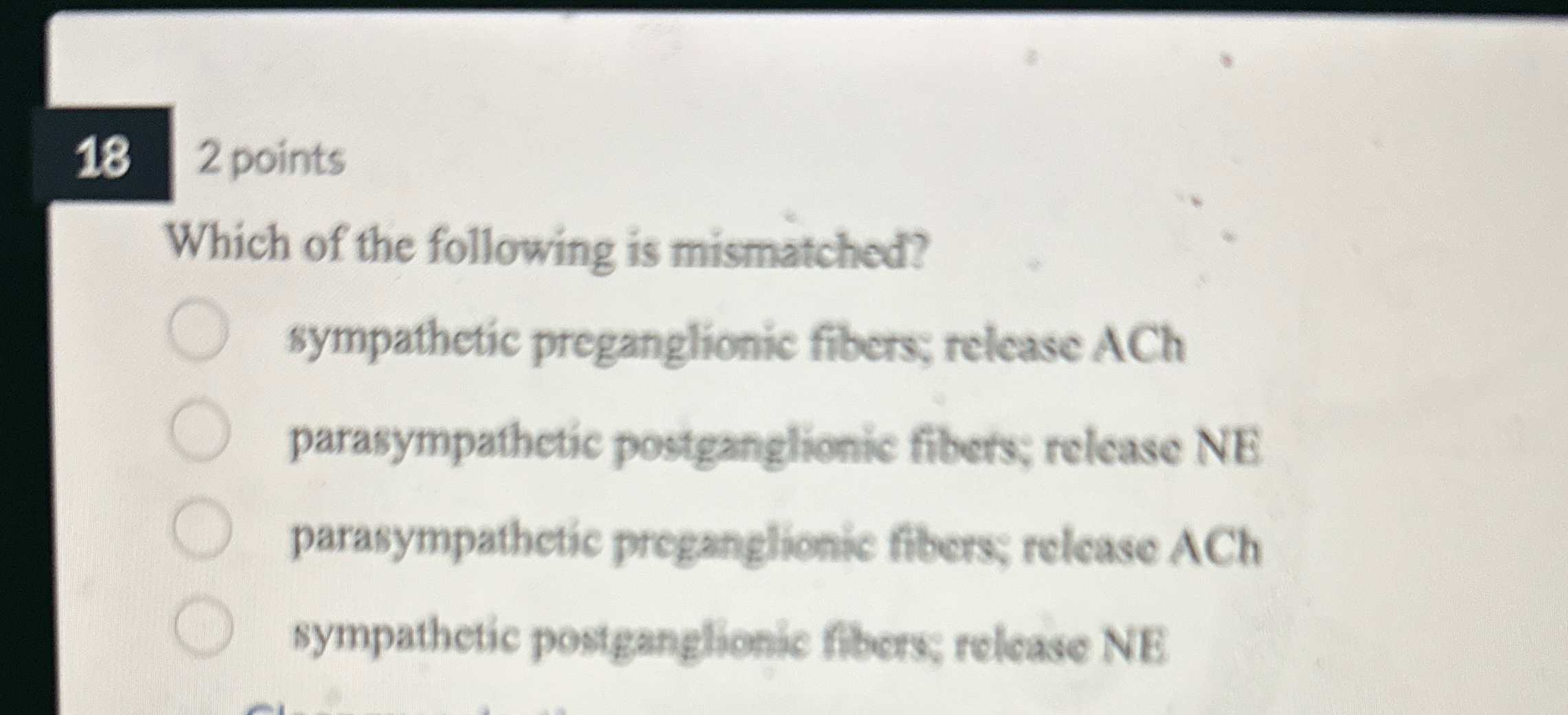Solved 182 ﻿pointsWhich of the following is | Chegg.com