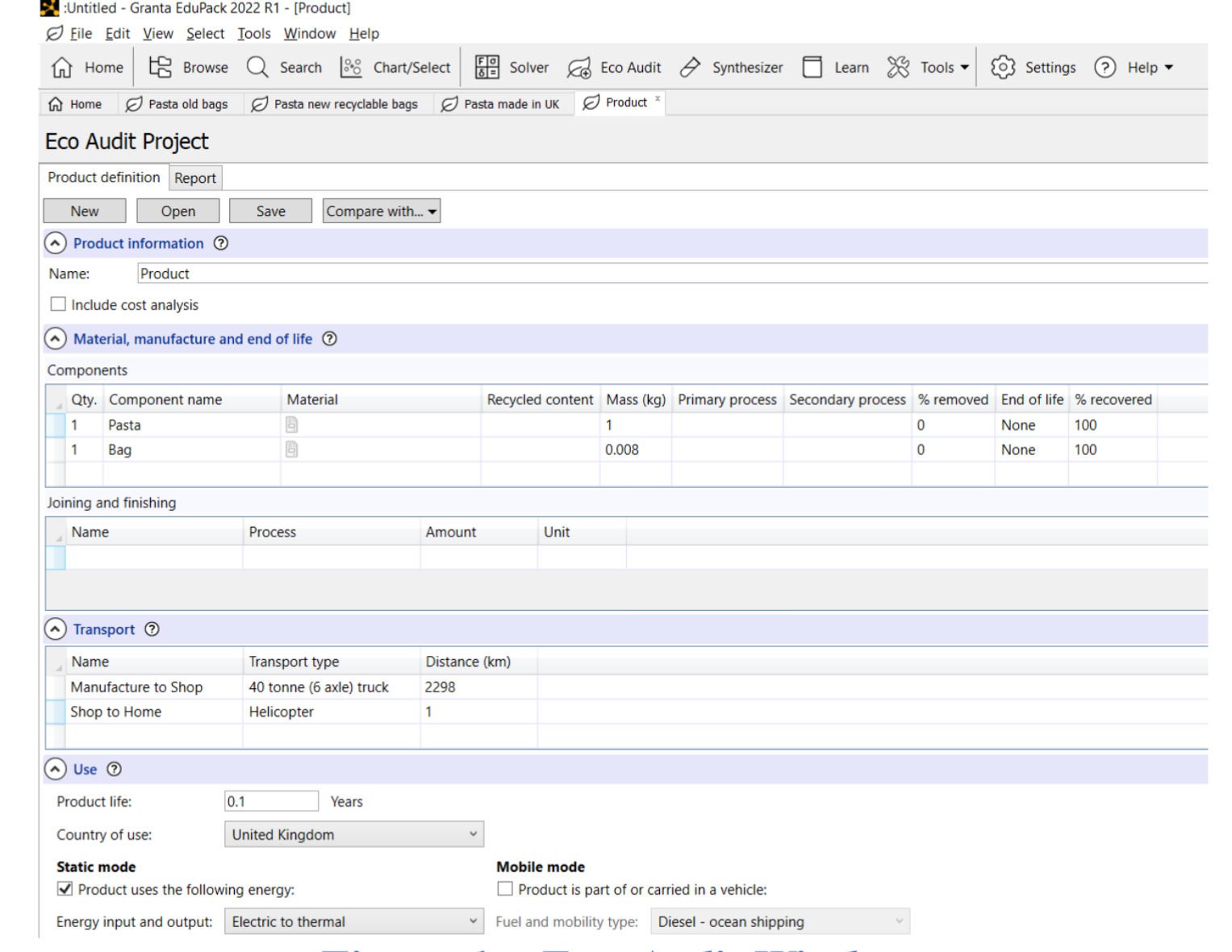 Solved by an EXPERT I don’t know what to input in eco audit window, can ...