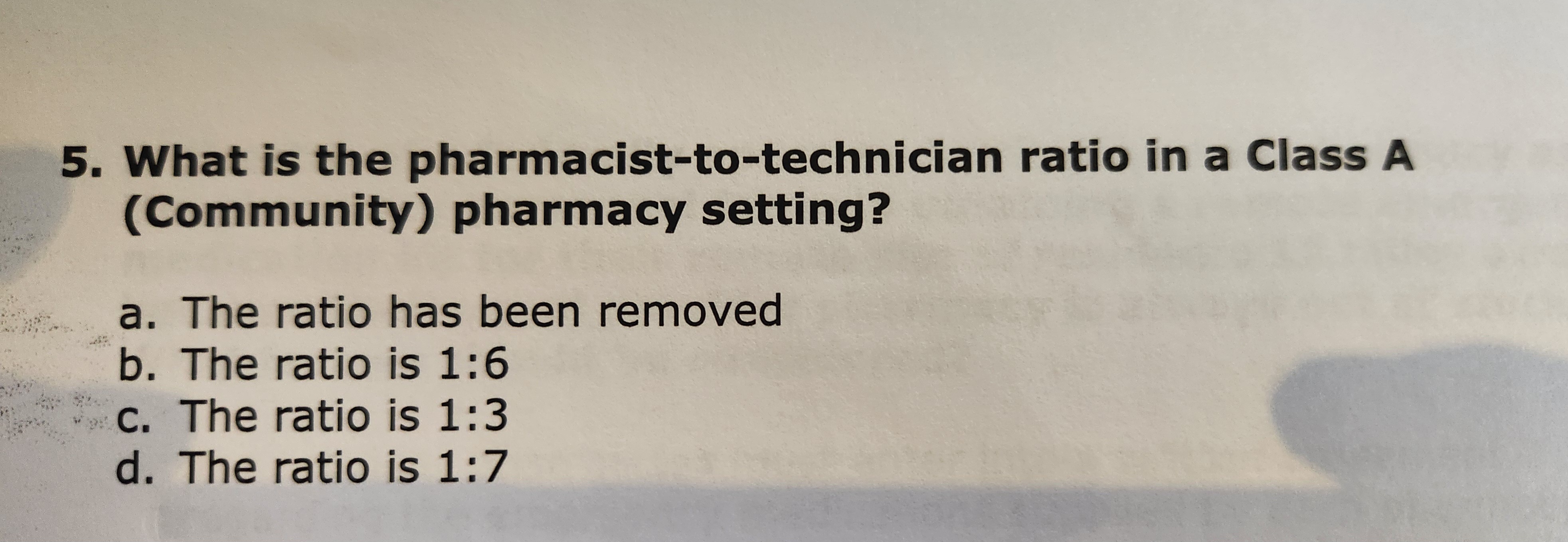 Solved 5. ﻿What is the pharmacist-to-technician ratio in a | Chegg.com