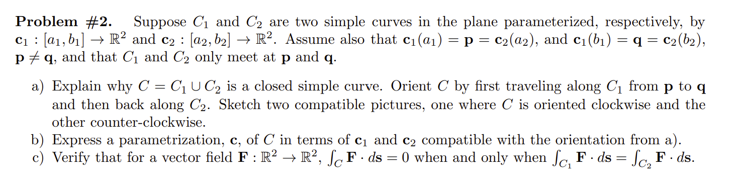 Solved Problem #2. ﻿Suppose C1 ﻿and C2 ﻿are two simple | Chegg.com