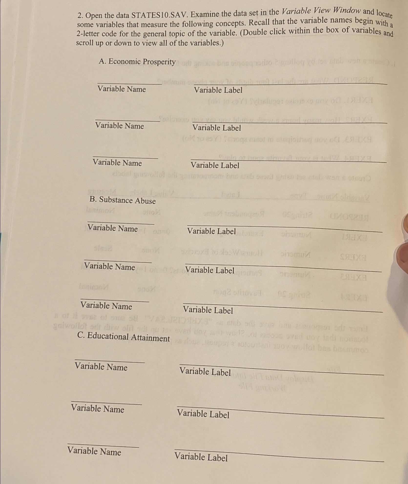 Open the data STATES10.SAV. Examine the data set in | Chegg.com