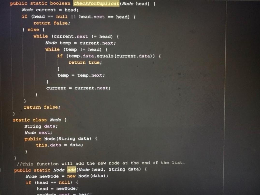 Solved public Node (String data) { this.data = data; } } | Chegg.com