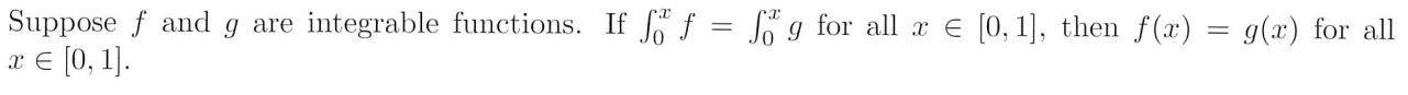 Solved Suppose f ﻿and g ﻿are integrable functions. If | Chegg.com