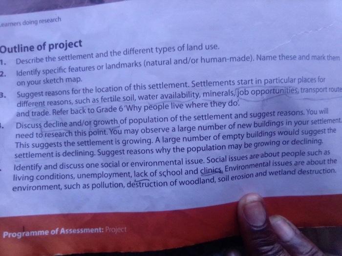 Solved Outline of project Describe the settlement and the | Chegg.com